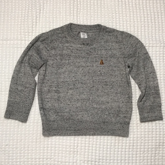 GAP | Shirts & Tops | New Gap 2t Boy Sweater Heather Gray Bear Logo | Poshmark